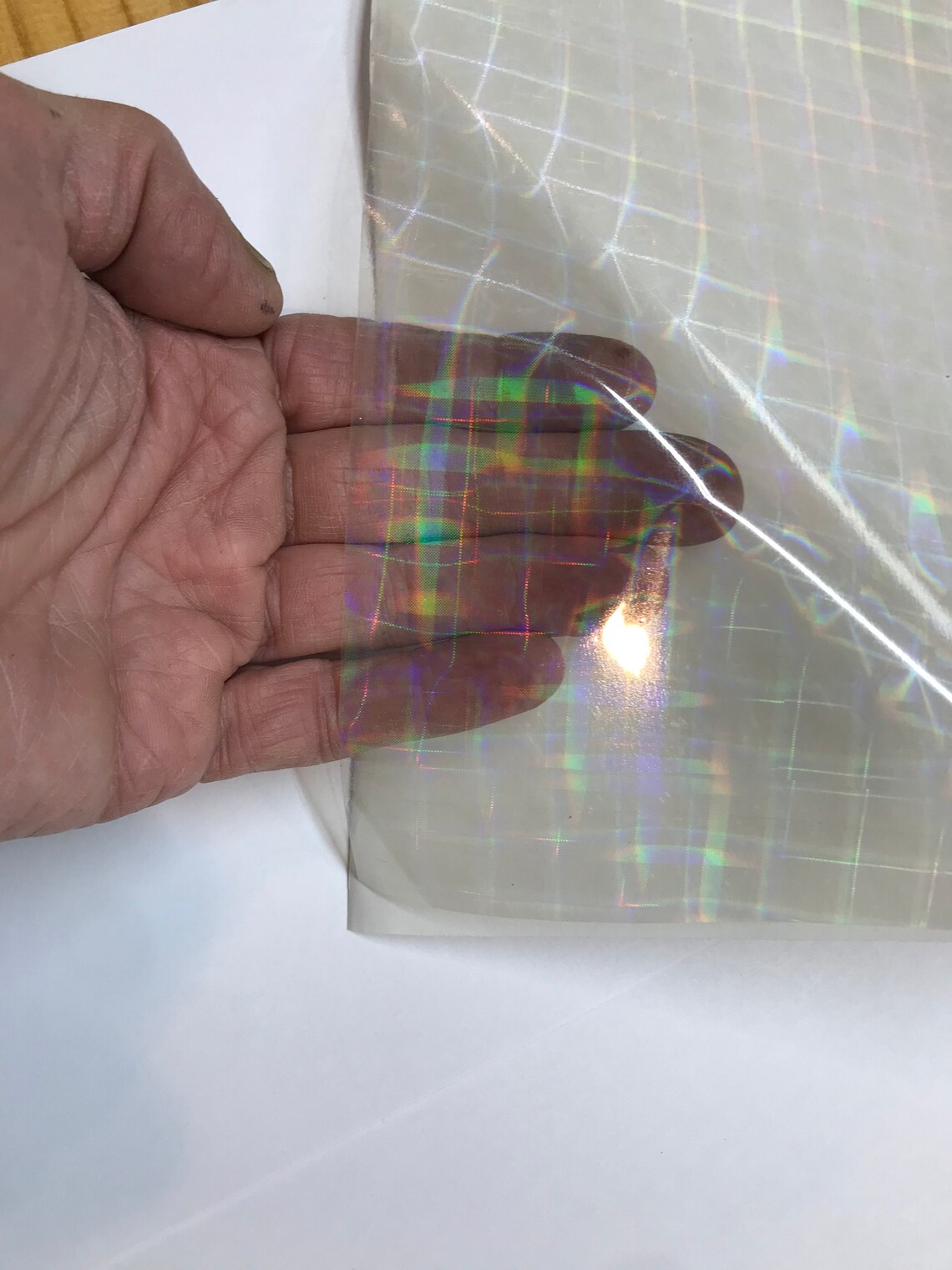 Small PLAID Holographic Overlay Vinyl Sheeting, Adhesive Coated ...