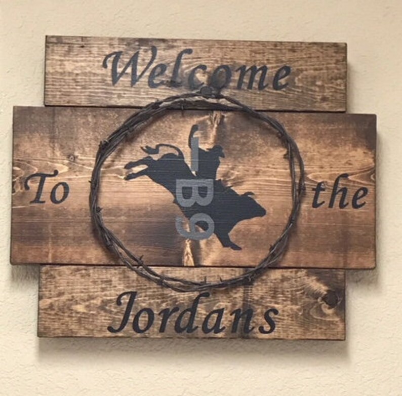 Welcome sign Rodeo sign personalized sign wooden sign | Etsy