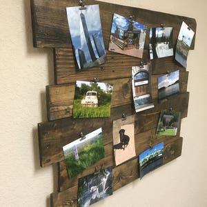 Photo Board, Picture Board, Photo Memory Board, Memory Board, Wooden ...