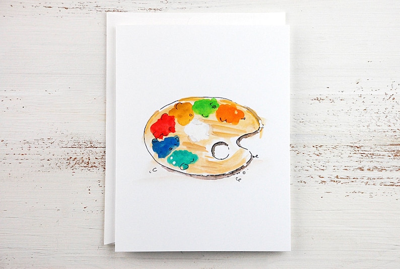 Artist Cards - Art Cards - Art Greeting Cards - Painter's Palette - Etsy