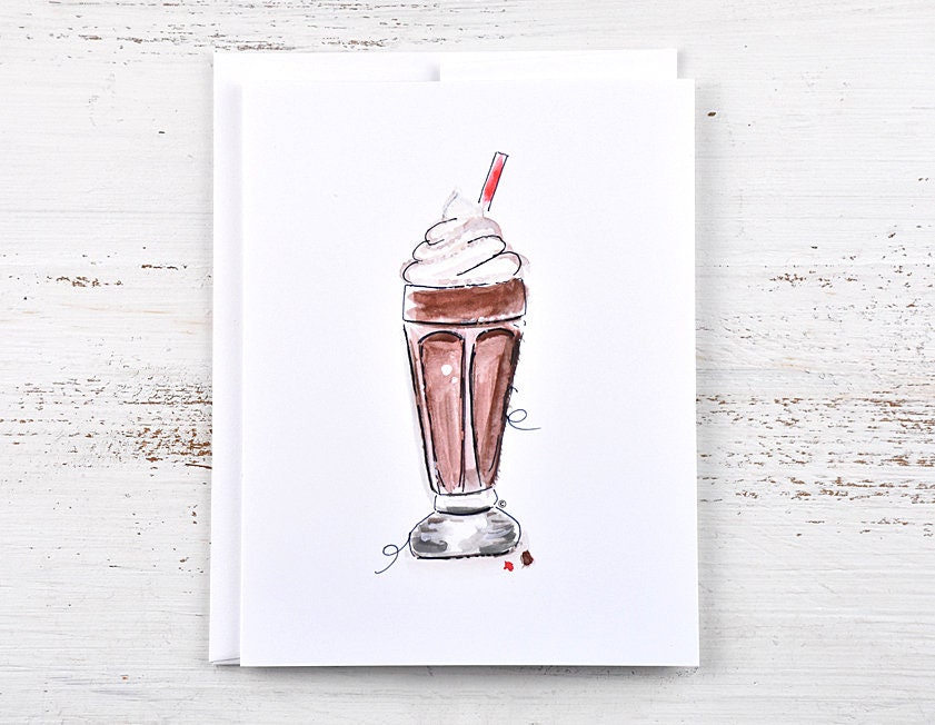 Food Card - Milkshake - Icecream Card - Food Lover Card - Chocolate ...
