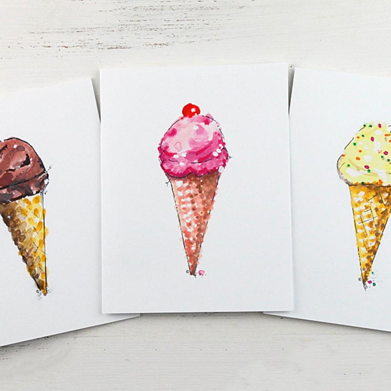 Ice Cream Card - Etsy