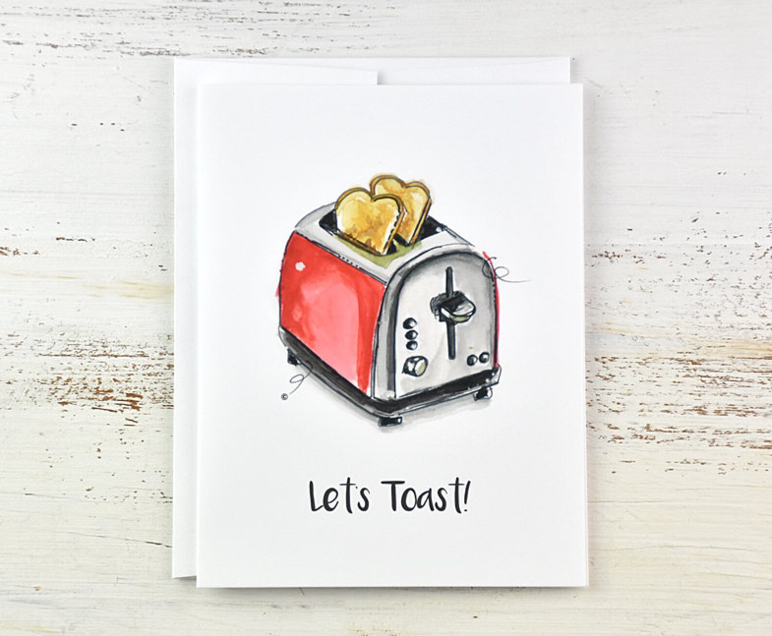 Congratulations Card Celebration Card Good Luck Card Let's Toast Toast ...