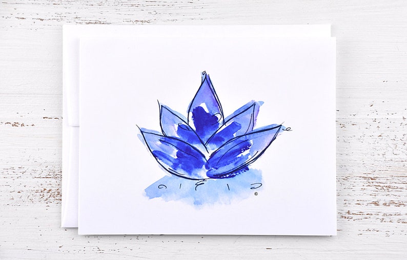 Lotus Card Lotus Flower Card Lotus Flower Cards Yoga Cards, Blue Lotus ...