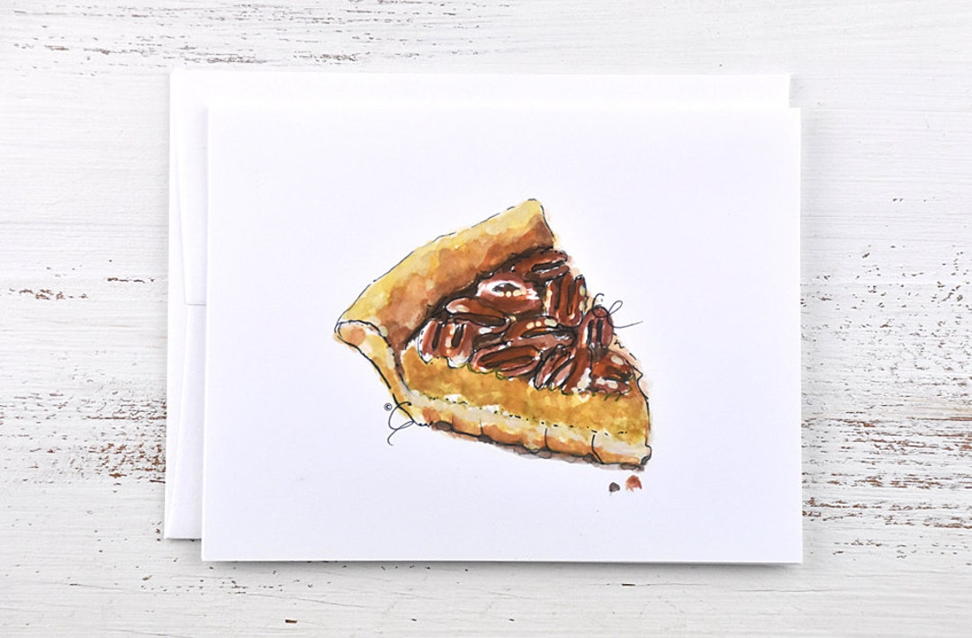 Food Card - Food Lover Card - Dessert Card - Recipe Cards - Pecan Pie ...