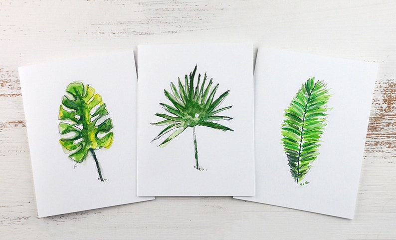 Tropical Note Card Set - Etsy