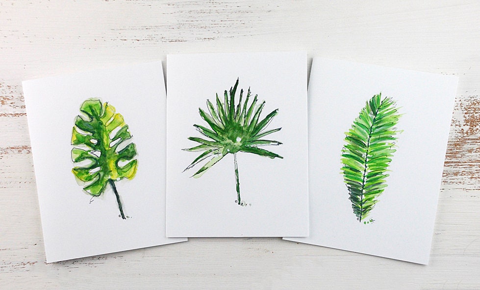 Tropical Note Card Set - Etsy