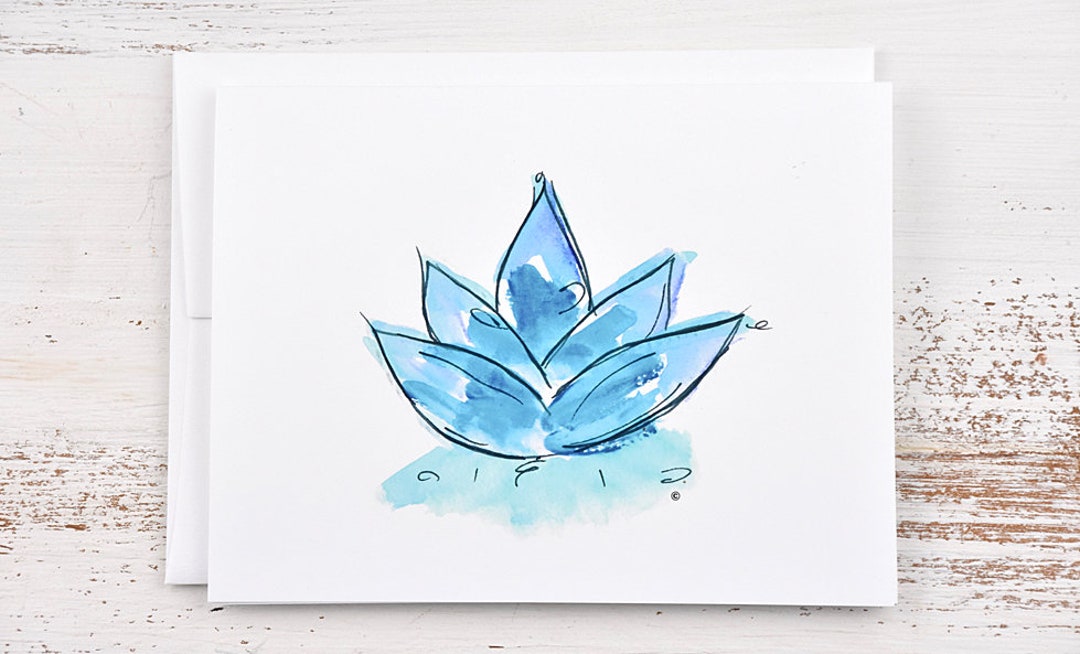 Lotus - Lotus Card - Lotus Flower - Flower Card - Cards for Yoga Lover ...