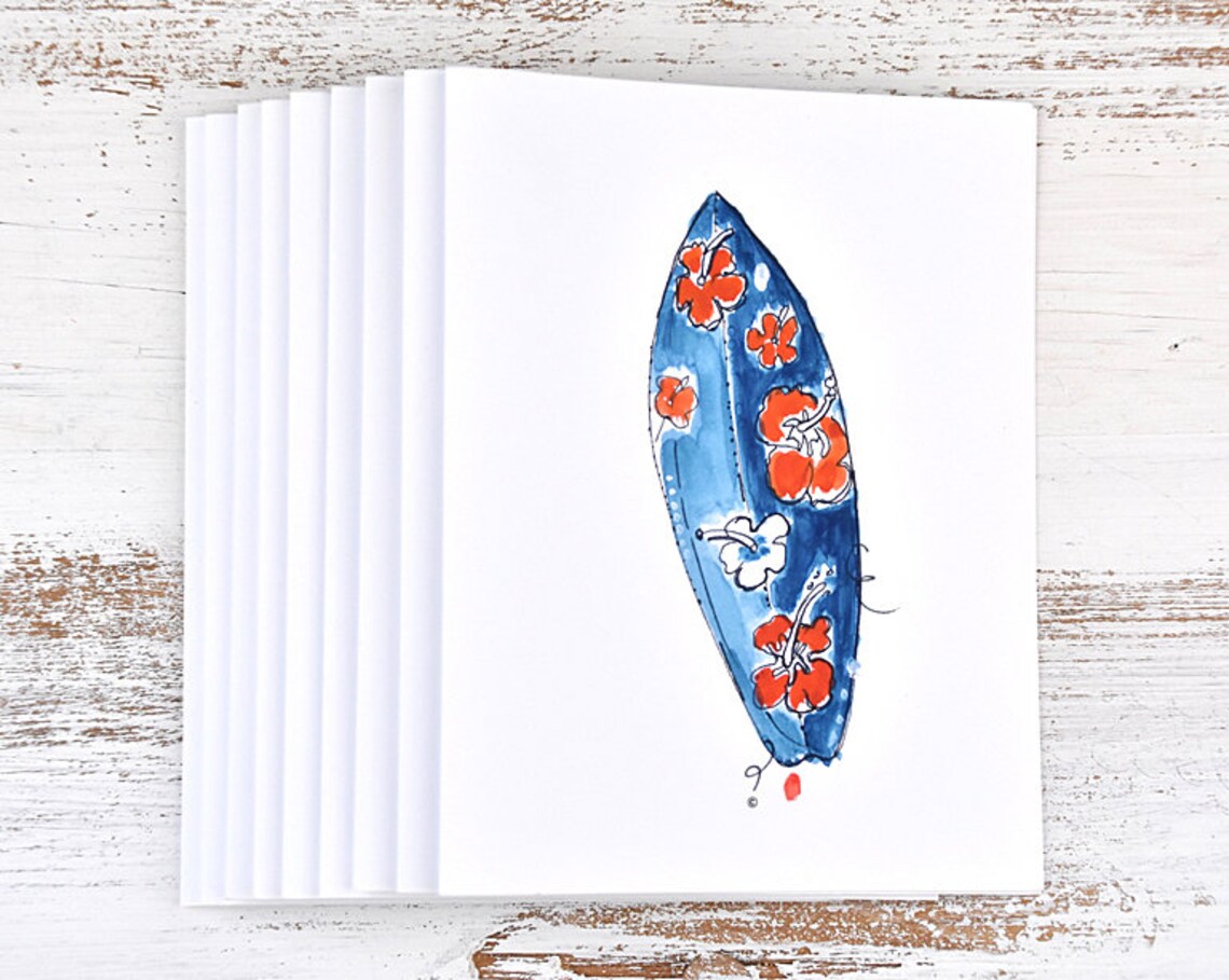 Surfing Party - Surflover Card - Surfing Party Inviation - Surfer Card ...