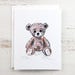 Teddy Bear Note Card - Etsy