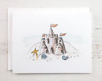Sand Castle at Chatham Beach Cape Cod - Original Photo Art Note Card 5 ...