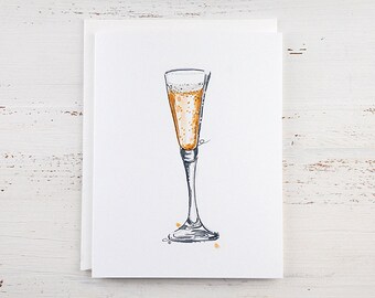 Champagne Toast Note Cards Design Your Own Couple's - Etsy