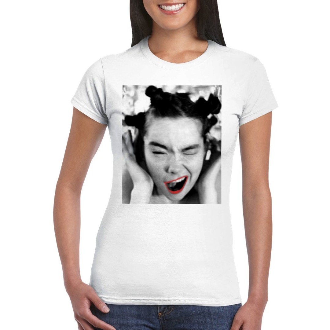 90s Bjork With Red Lips Tshirt Classic Womens Crewneck T-shirt - Etsy