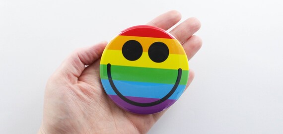 BIG Rainbow Smile Fridge Magnet LGBT | Etsy