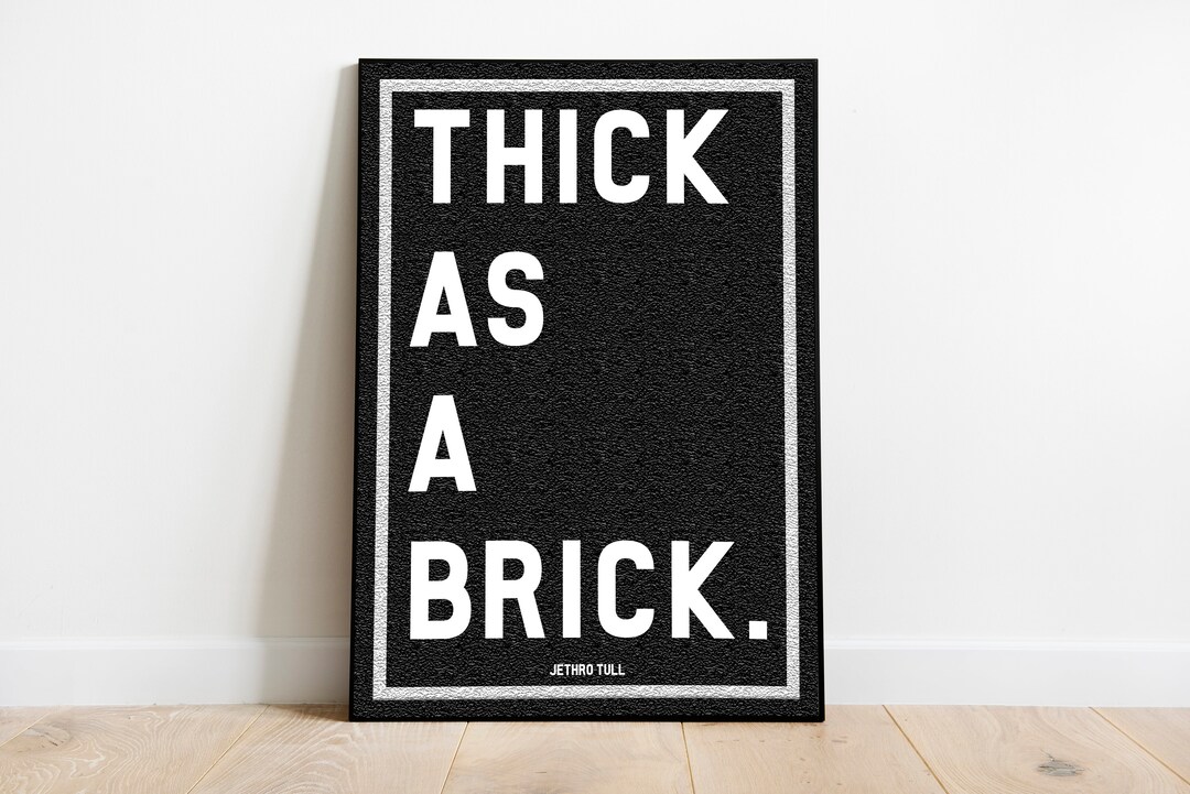Jethro Tull THICK AS A BRICK A3 & A4 Print - Etsy