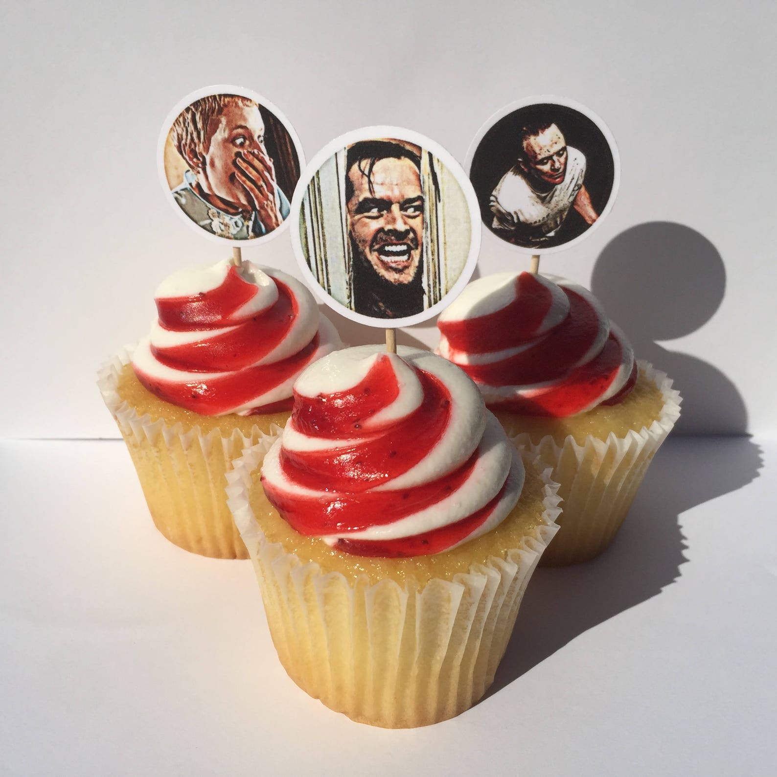 PRINTABLE, Scary Movie Cupcake Toppers, Horror Movie Cupcake Toppers ...