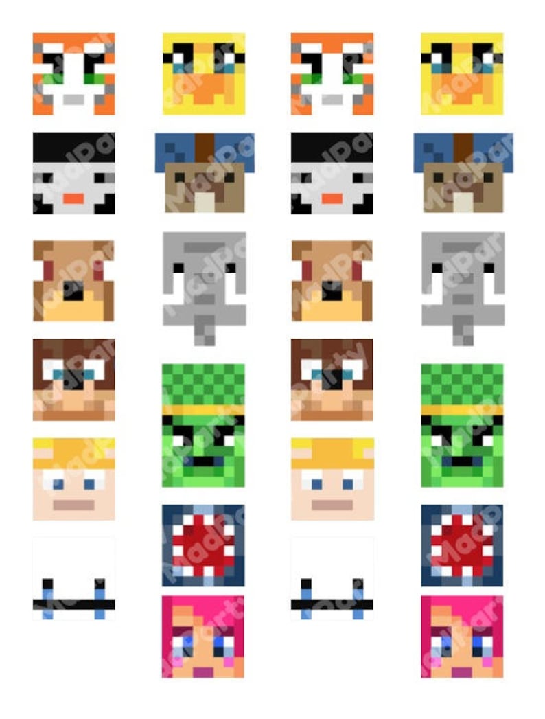 Printable, Stampy and Friends Cupcake Toppers, Stampylonghead, Friends ...