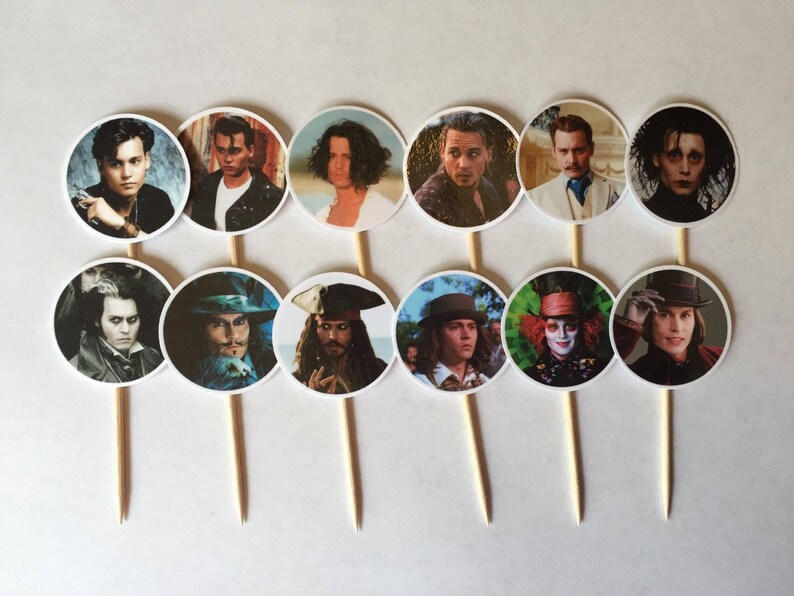 Printable, Johnny Depp Cupcake Toppers, Lover, Fan, Birthday, Party ...