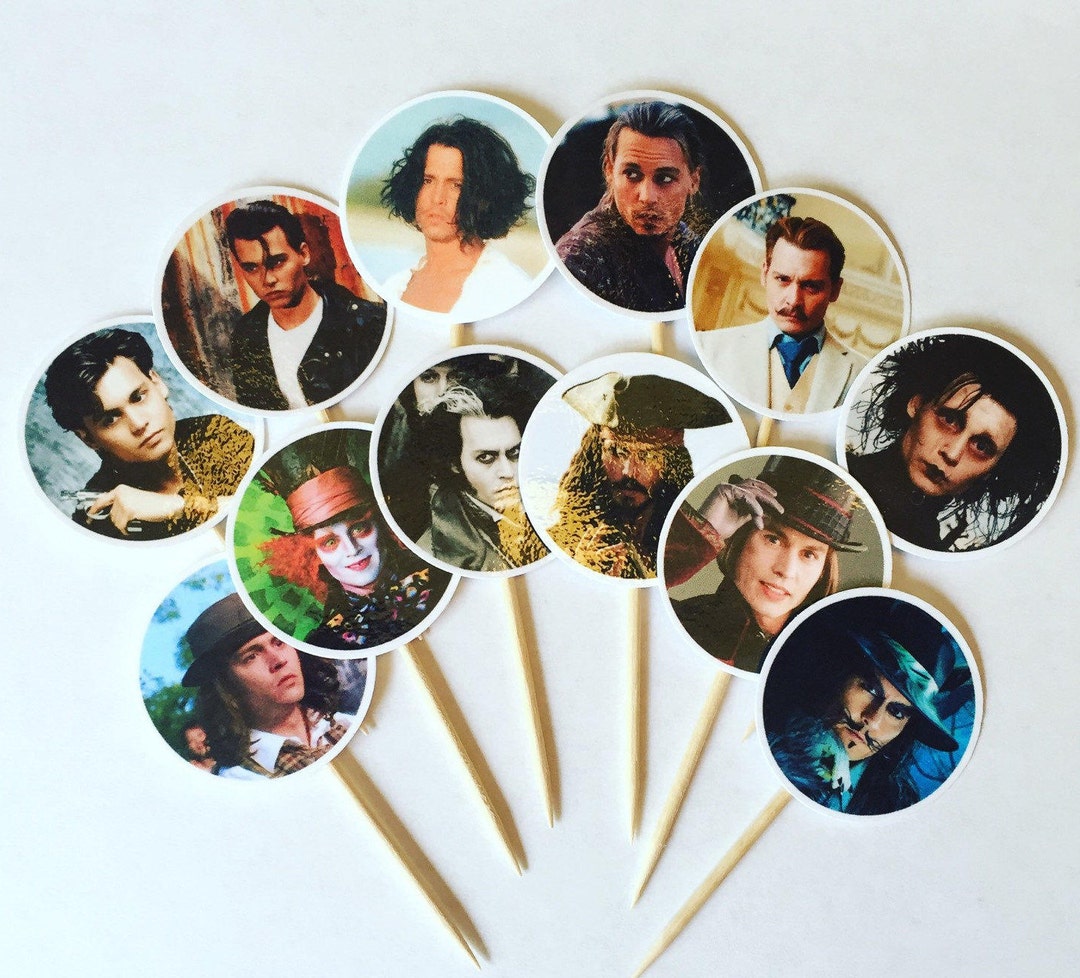 Printable, Johnny Depp Cupcake Toppers, Lover, Fan, Birthday, Party ...