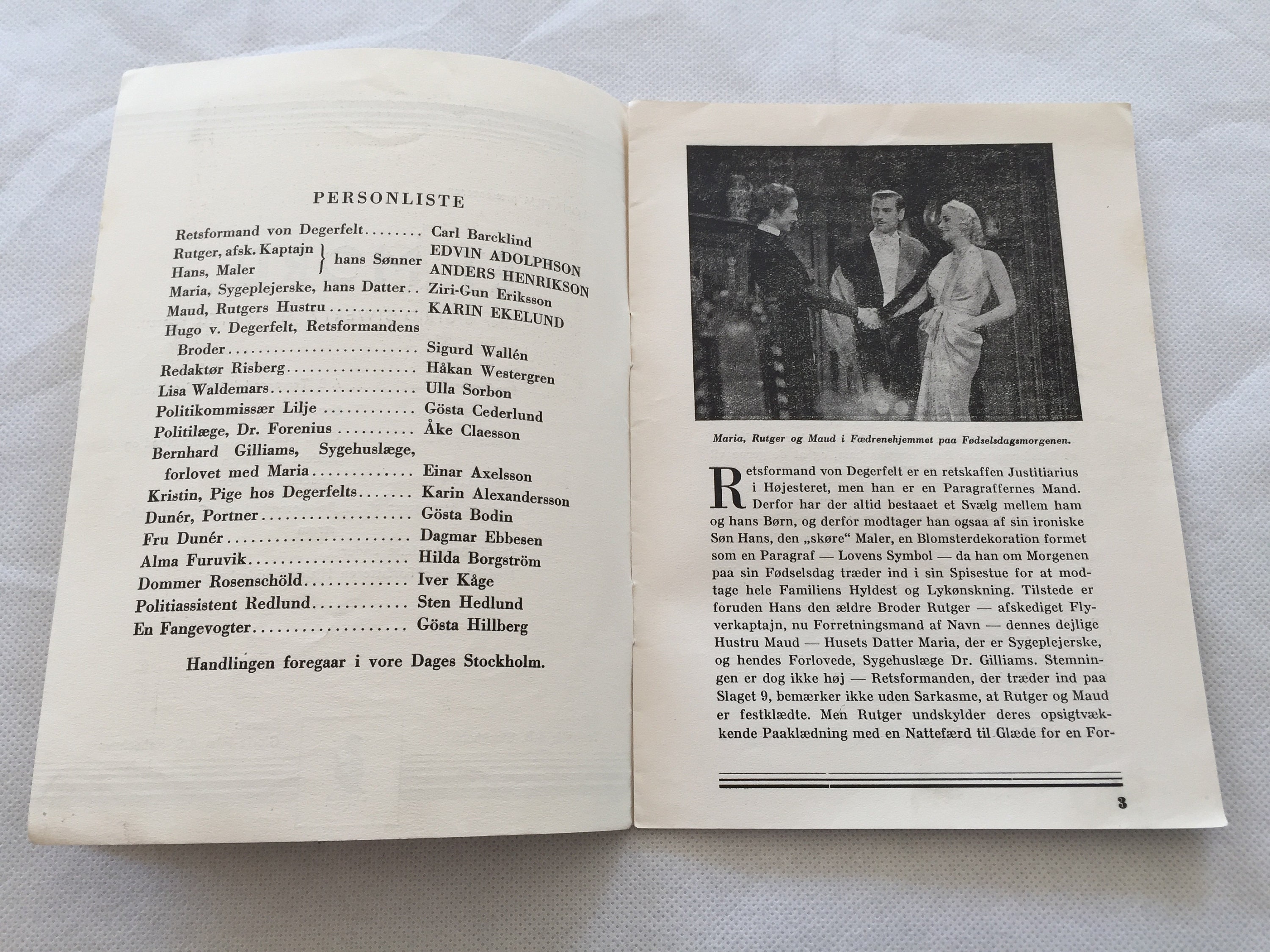 Ett Brott Carl Barcklind Edvin Adolphson Karin Ekelund Vintage 1940 ...