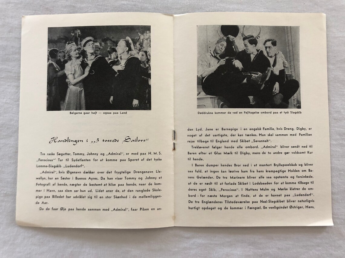 Sailors Three Tommy Trinder Claude Hulbert Carla Lehmann 1940 - Etsy