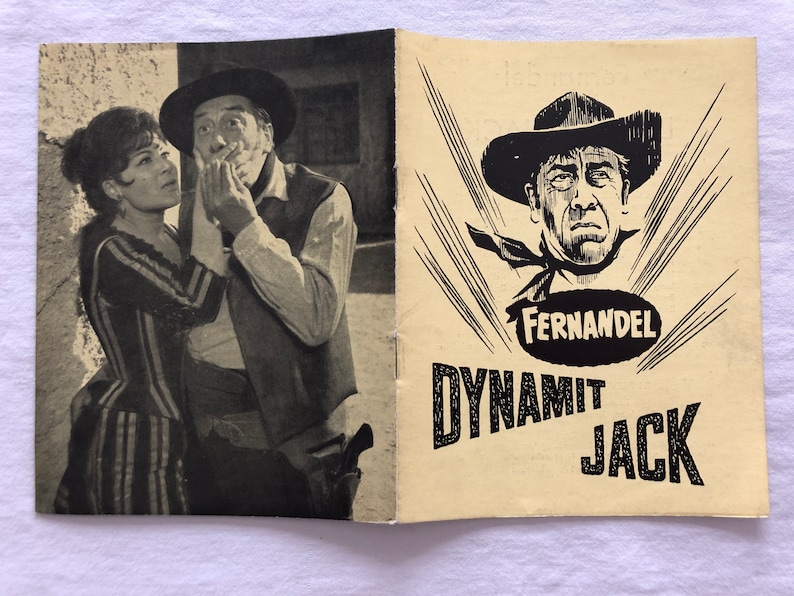 Dynamite Jack Fernandel Eleonora Vargas 1961 Vintage Collectible Memorabilia Danish Movie ...