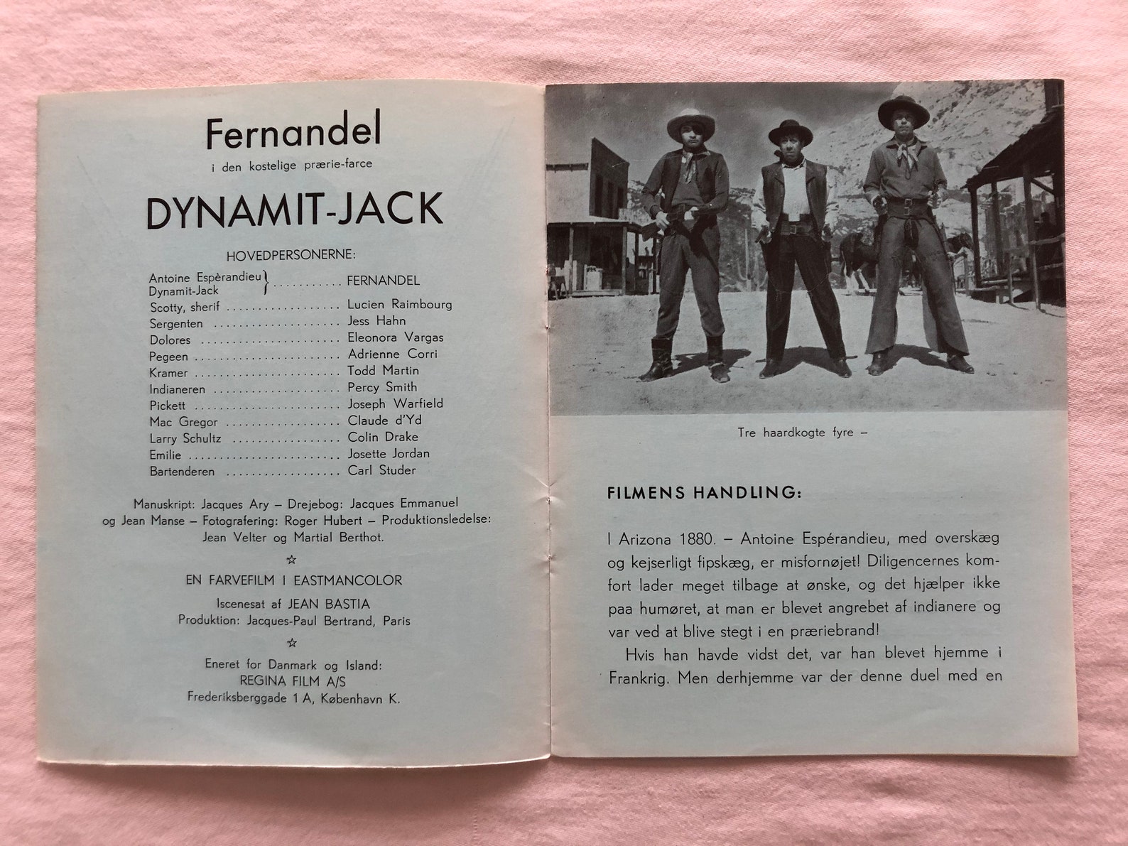 Dynamite Jack Fernandel Eleonora Vargas 1961 Vintage Collectible Memorabilia Danish Movie ...