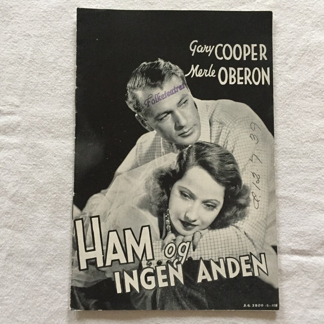 The Cowboy and the Lady Gary Cooper Merle Oberon 1938 Old - Etsy