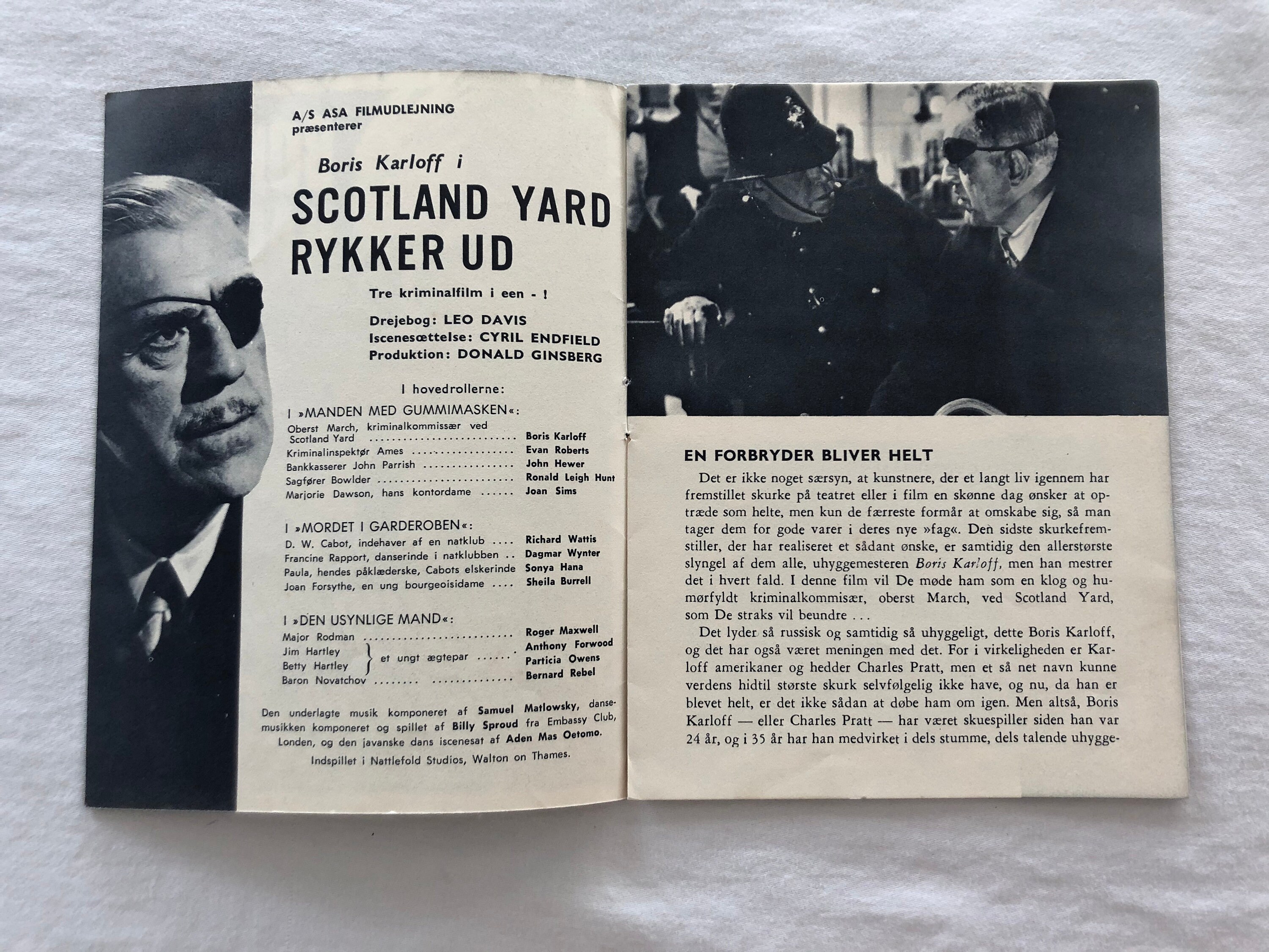 Colonel March Investigates Boris Karloff Ewan Roberts 1953 Vtg ...