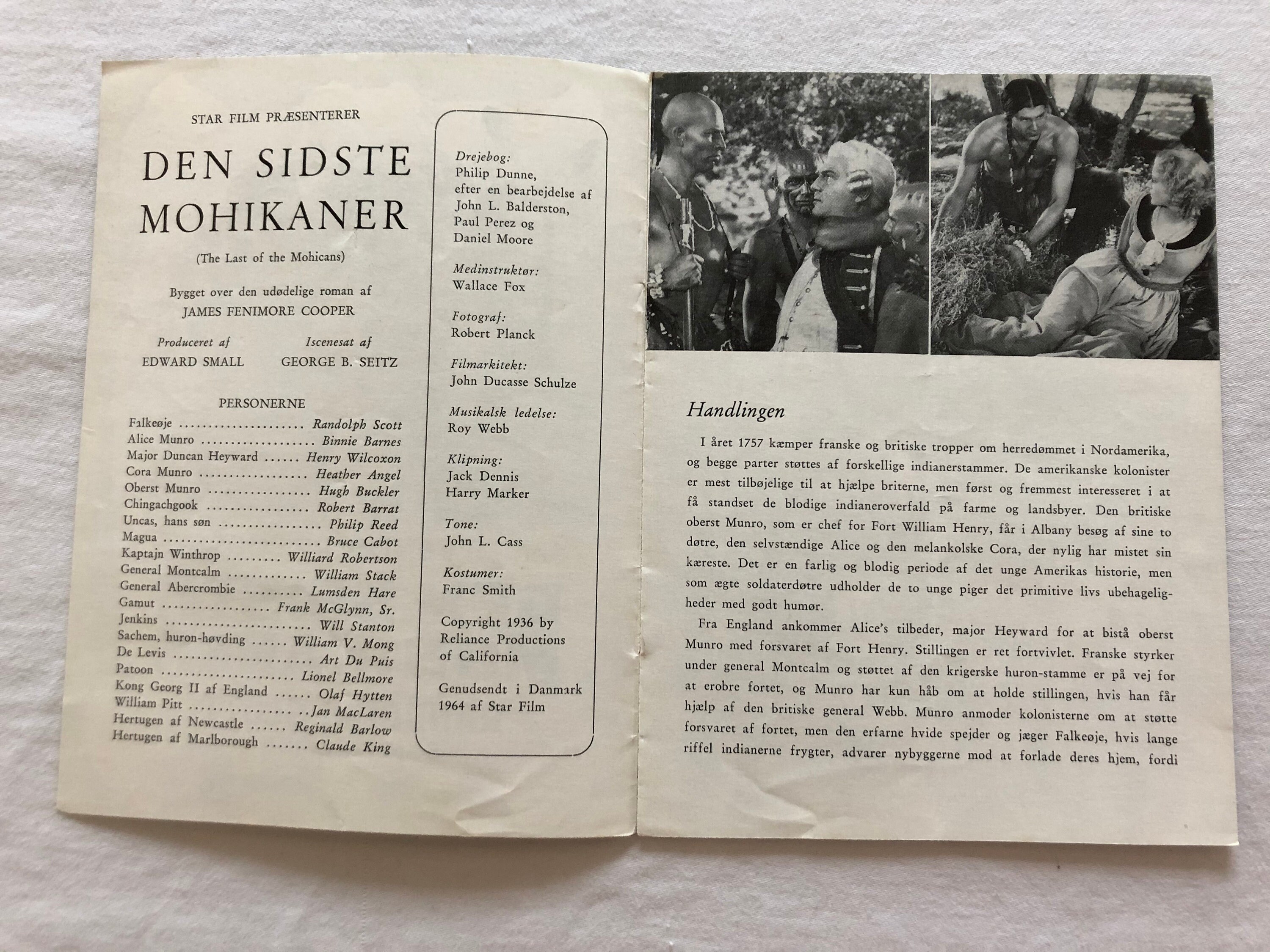 The Last of the Mohicans Randolph Scott Binnie Barnes 1936 Collectible ...