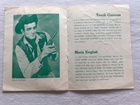 Flesh and the Spur John Agar Marla English Mike Connors 1956 Collectible Memorabilia Danish ...