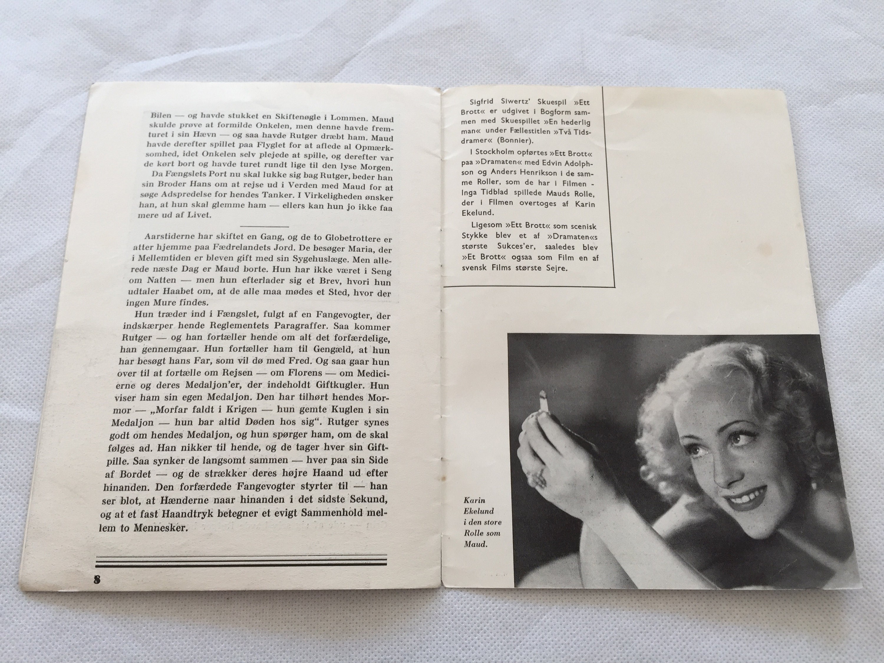 Ett Brott Carl Barcklind Edvin Adolphson Karin Ekelund Vintage 1940 ...