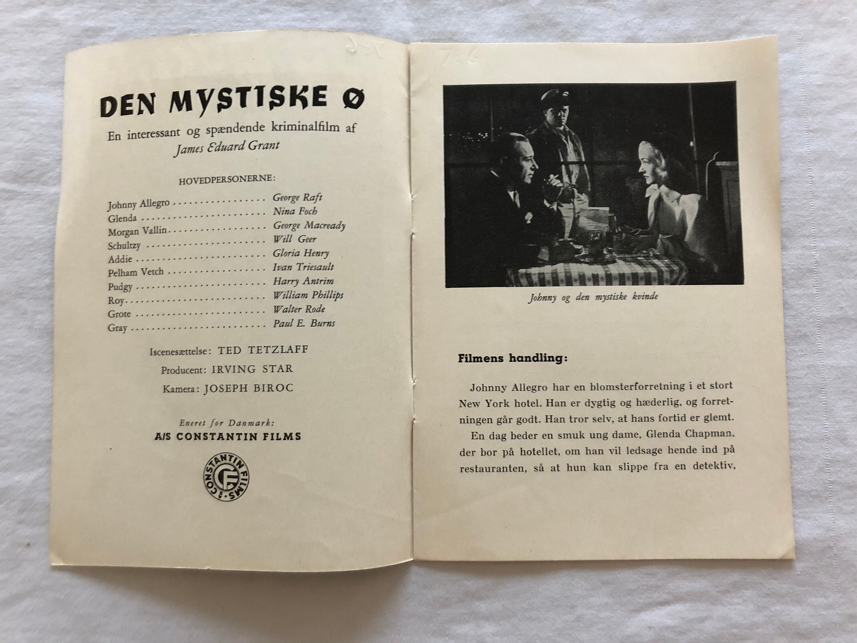 Memorabilia Collectibles Johnny Allegro George Raft Nina Foch George ...