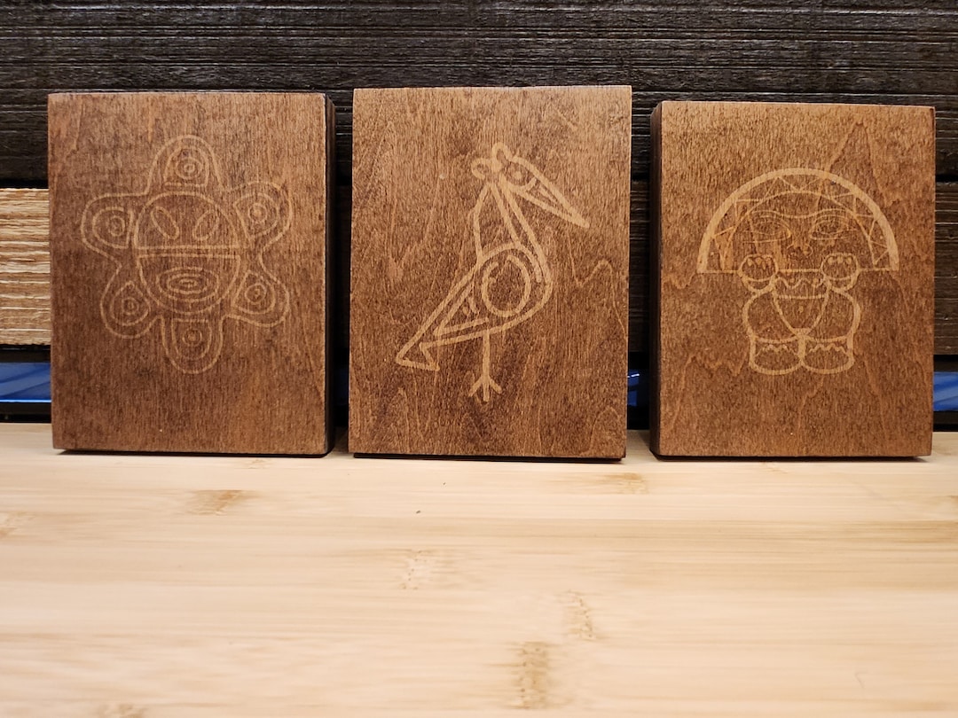 Puerto Rico Taino (dios Luna is Dominican Inspired) Petroglyph Wood Art ...