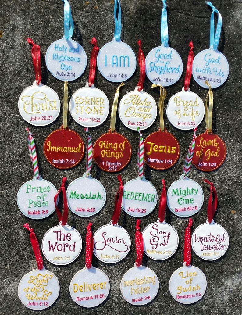 Names Of God Ornaments Christmas Ornaments Tree Ornaments Etsy Names Of God Ornaments Christmas Ornaments Tree Ornaments Etsy