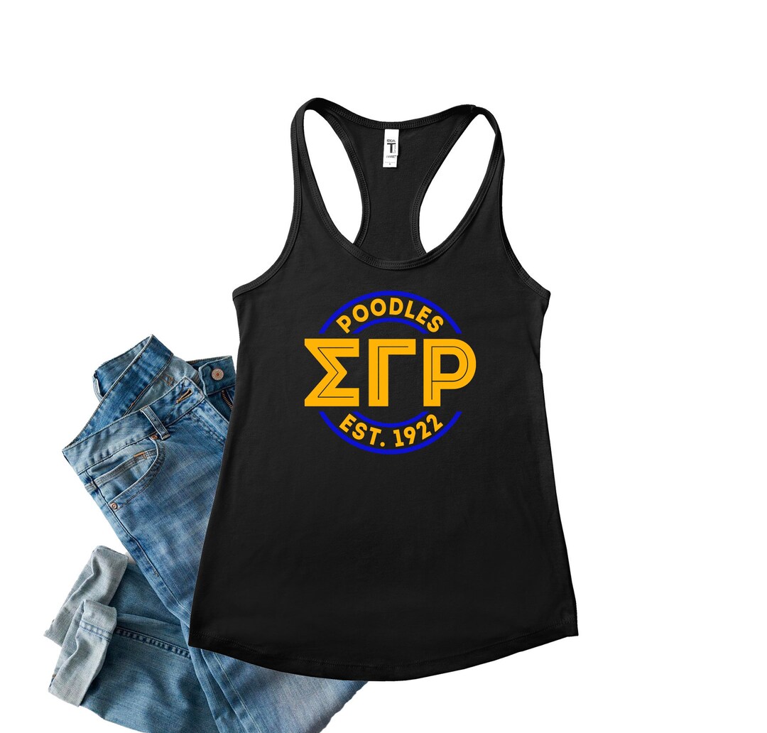 Sigma Gamma Rho Poodles Tank SGRHO Shirt Greek T Shirts Sigma Gamma Rho ...