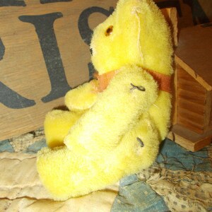 Antique Teddy Bear, Miniature 5 Inch With Glass Eyes, Golden Mohair ...