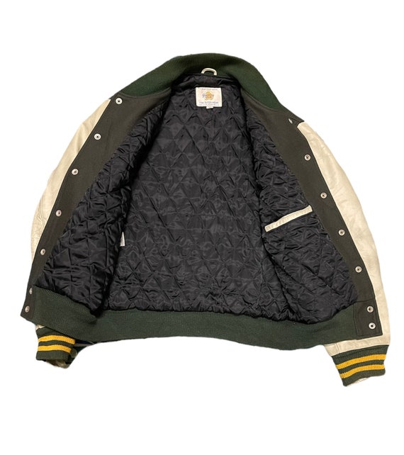 Vintage 80s Golden bear varsity leather jacket / m si… - Gem