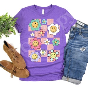 Retro Grunge Smiley PNG - Etsy