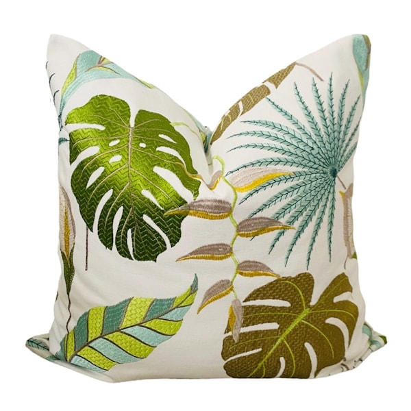 Palm Leaf Pillow - Etsy