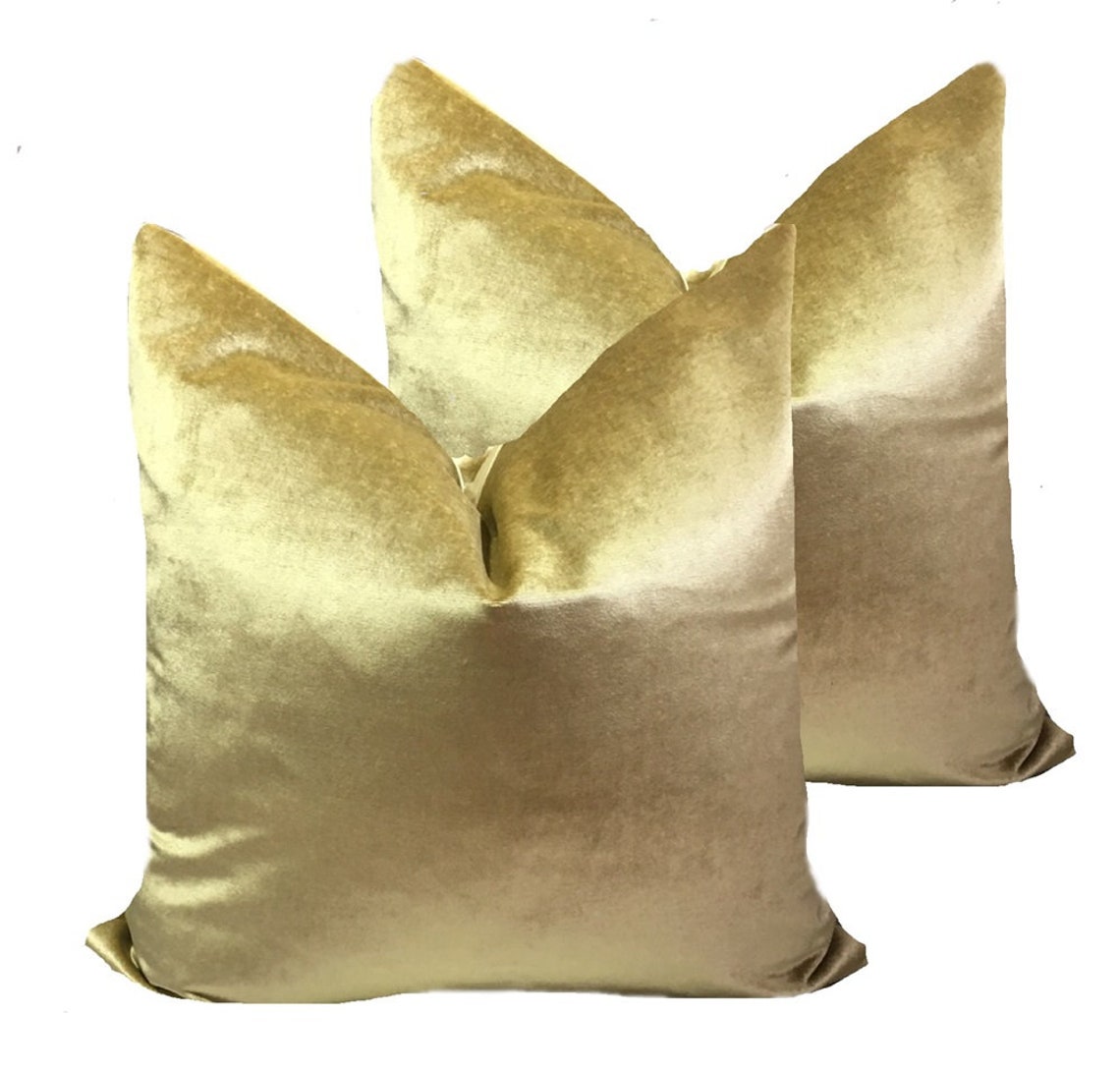 Gold Velour Velvet Pillow Cover Gold Pillow Cover - Etsy
