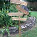 Wooden Finger Post 1.4m Tall With SIX Finger Direction Signs Flat or ...