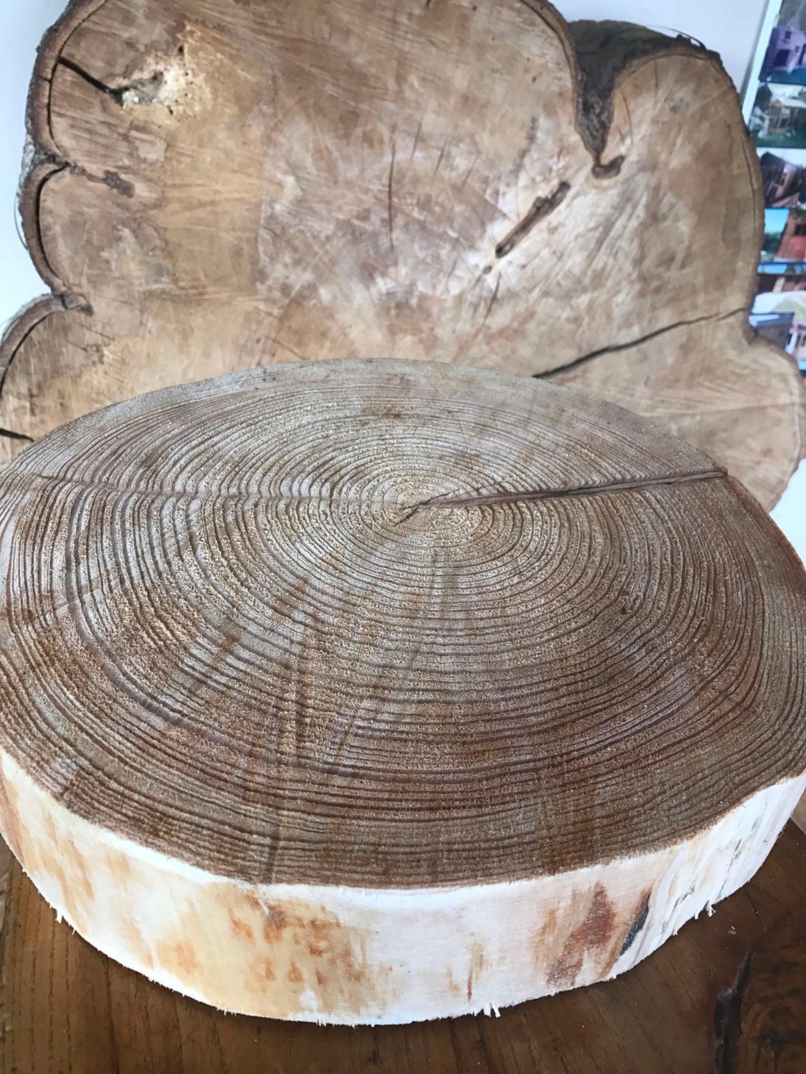 Gorgeous 18 Rustic Log Slice X 3 Thick Without | Etsy