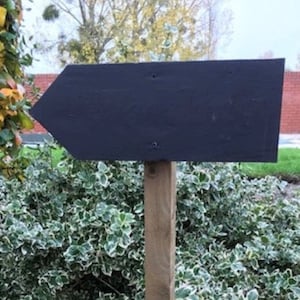 Wooden Chalkboard Directional Sign, Freestanding or Stake - Etsy UK