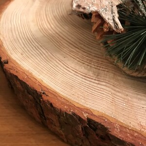 Christmas Cake Stand / Rustic Log Decoration Display Approx 12 Diameter ...