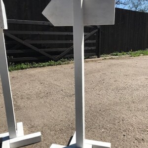 Personalised Rustic Freestanding Wooden Finger Post Wedding Venue Sign ...