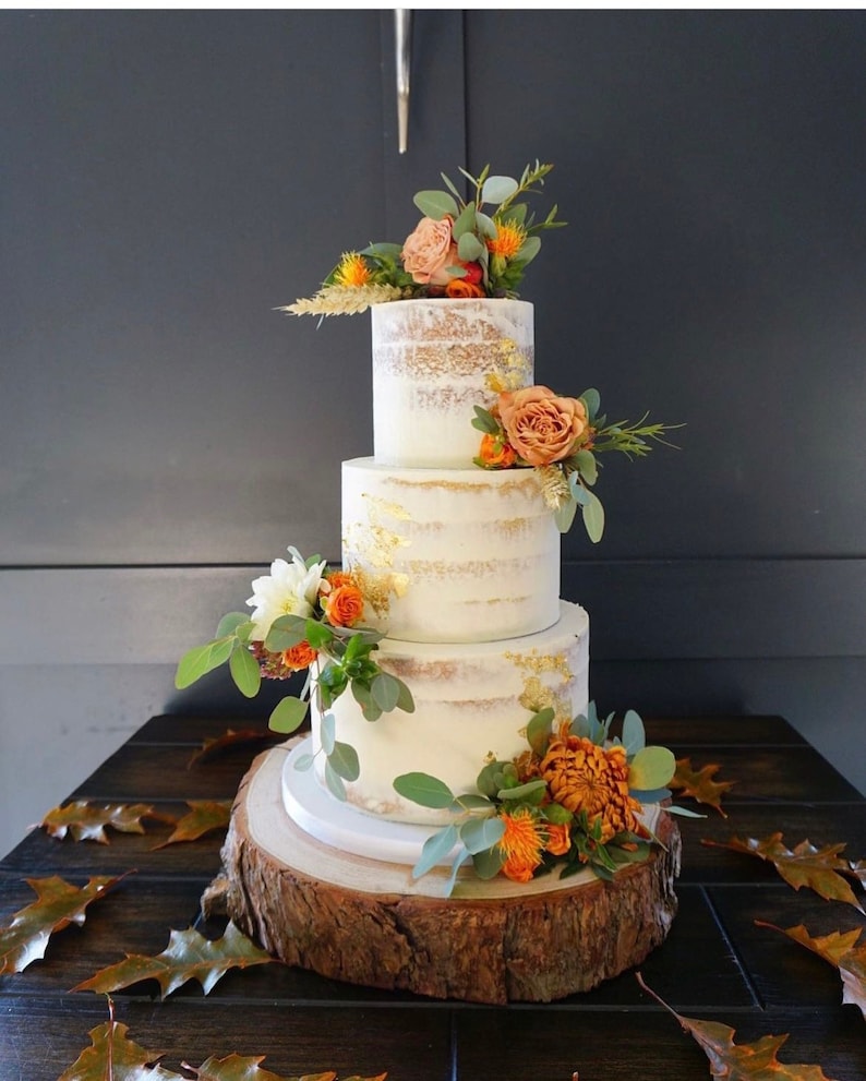 Sustainable Wooden Log Cake Stand Rustic or Sanded Wedding - Etsy
