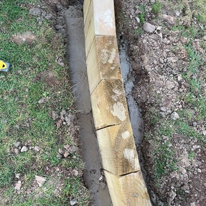 Timber Garden Path Edging Sleepers Sold in Packs of 5 to Cover a 1 ...