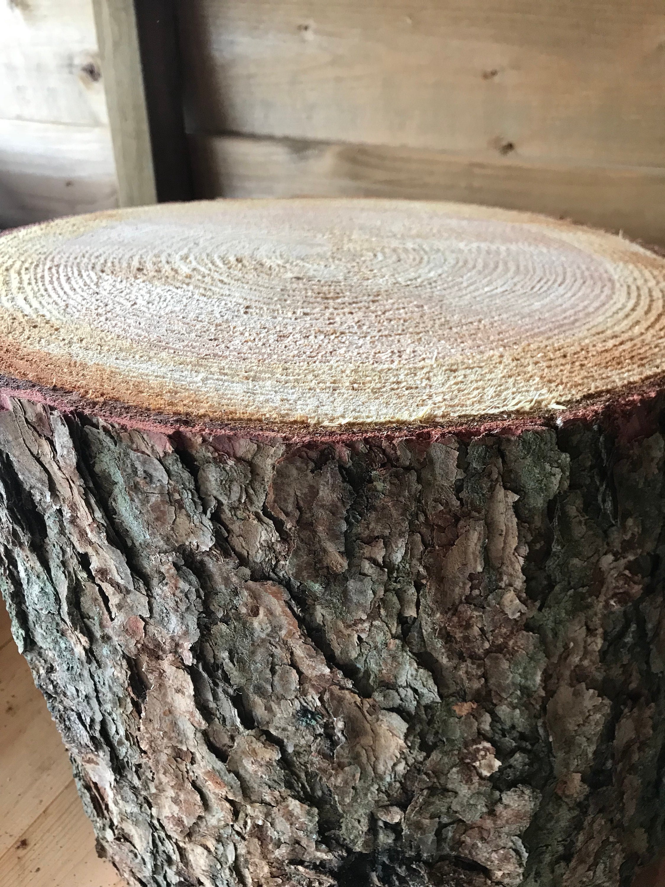 Large 14 Log Stump Garden Rustic Feature or Cake Stand - Etsy UK