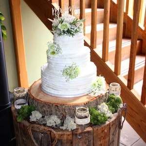 Gorgeous 18" Rustic Log Slice X 5" Thick, Ideal for Wooden Wedding Cake ...